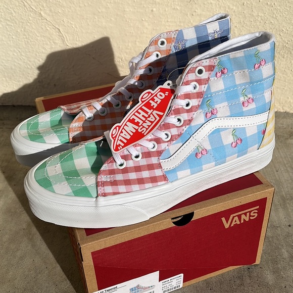 Vans | Shoes | Nib Vans Sk8 Hitapered Gingham Block Pastel Shoe ...